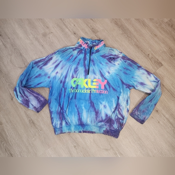 Oakley | Jackets & Coats | Vintage Rare Colorful Tie Dye Oakley 4 Zip ...
